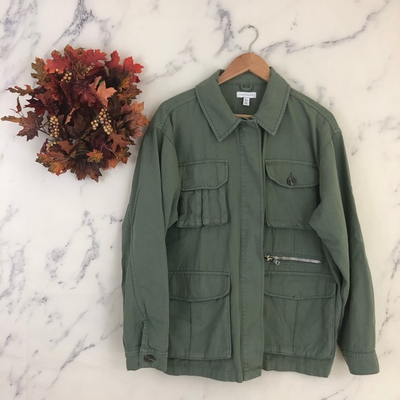 Topshop | Jackets & Coats | Topshop Military Cargo Jacket | Poshmark